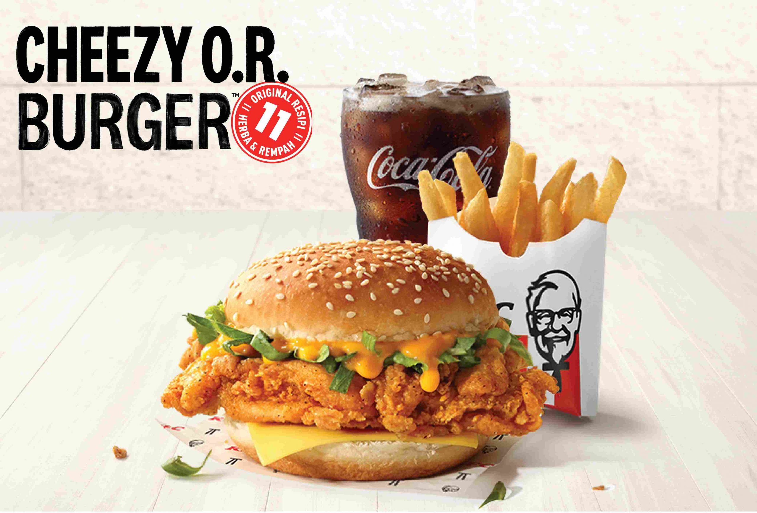 肯德基全新Cheezy O.R Duo加入汉堡菜单 - 辣手网